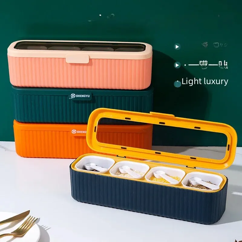 4-in-1-Kitchen-Seasoning-Box-Sealed-Container-Home-Use-Moisture-proof ...