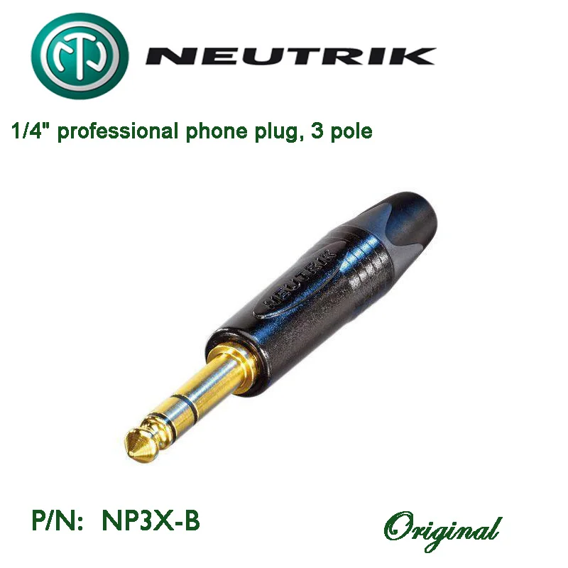 Swiss made Neutrik Original NP3X-B 3pole 1/4" professional phone plug ...
