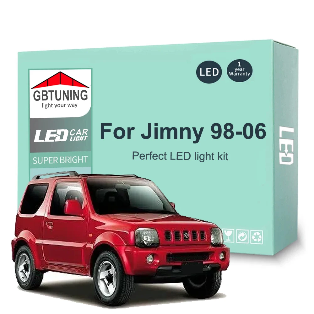 8Pcs-LED-Interior-Light-Bulb-Kit-For-Suzuki-Jimny-1998-2006-Canbus-Dome ...