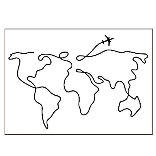 World Map Outline Tattoos