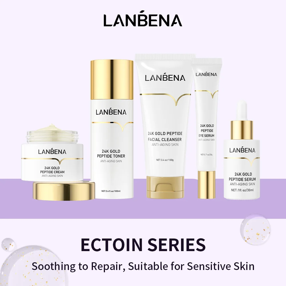 LANBENA-Face-Skin-Care-Set-24k-Gold-Anti-Aging-Essence-Facial-Cleanser ...