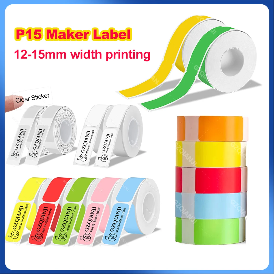 Multi-Size-P15-Label-Paper-Rolls-Sticker-15-30mm-12-40mm-White-Color ...