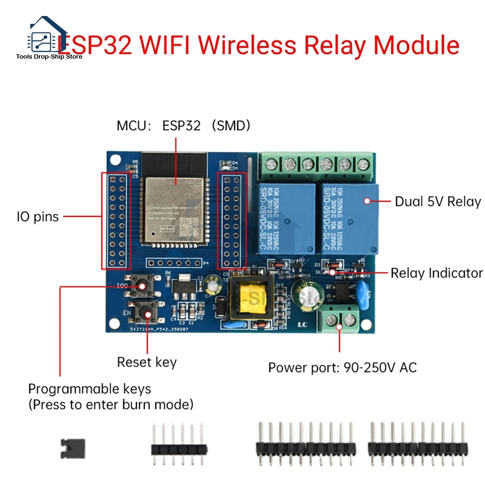 ESP32 WiFi Wireless Relay Module with 2 Relays: Real-World Performance ...