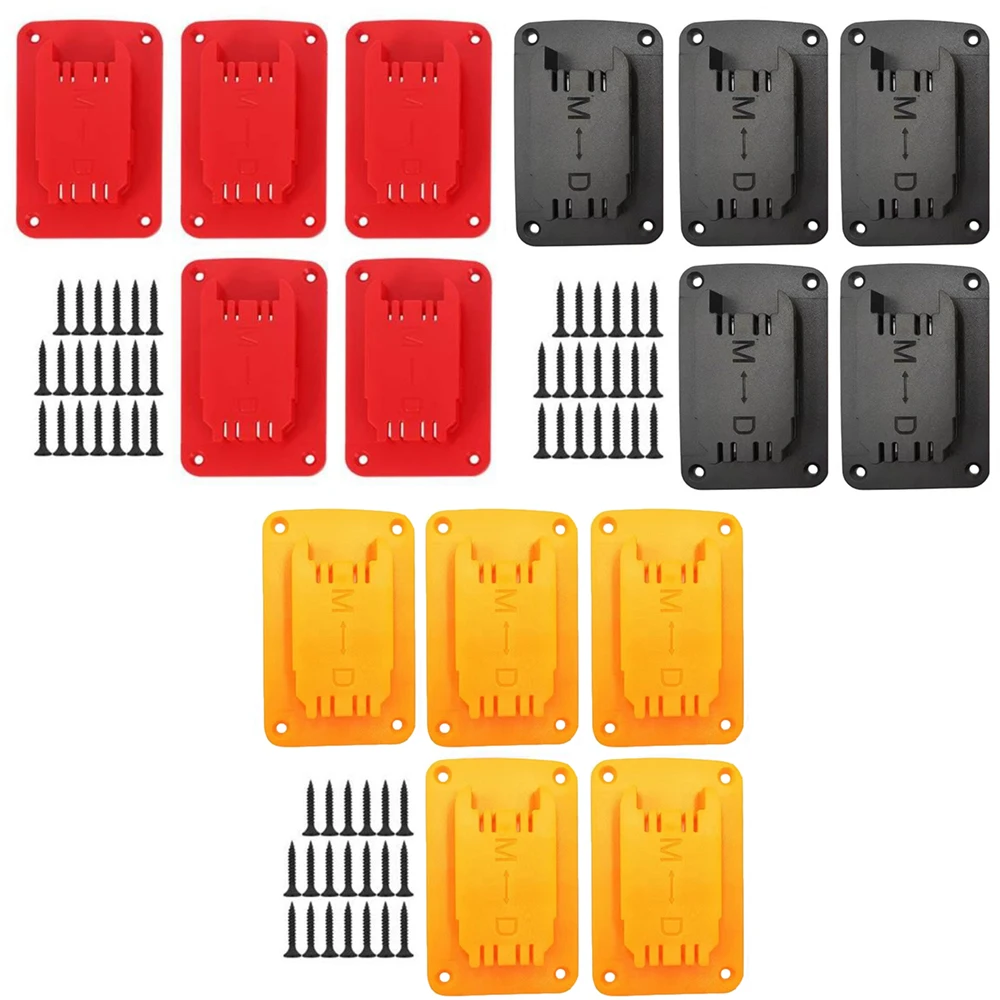 5pcs-Power-Tool-Holders-Plastics-Wall-Mounted-Battery-Clips-For-Dewalt ...