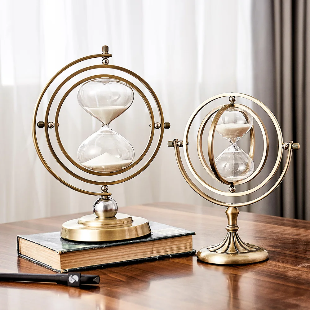2021-Nordic-Creative-Retro-Metal-Hourglass-Timer-TV-Cabinet-Porch ...