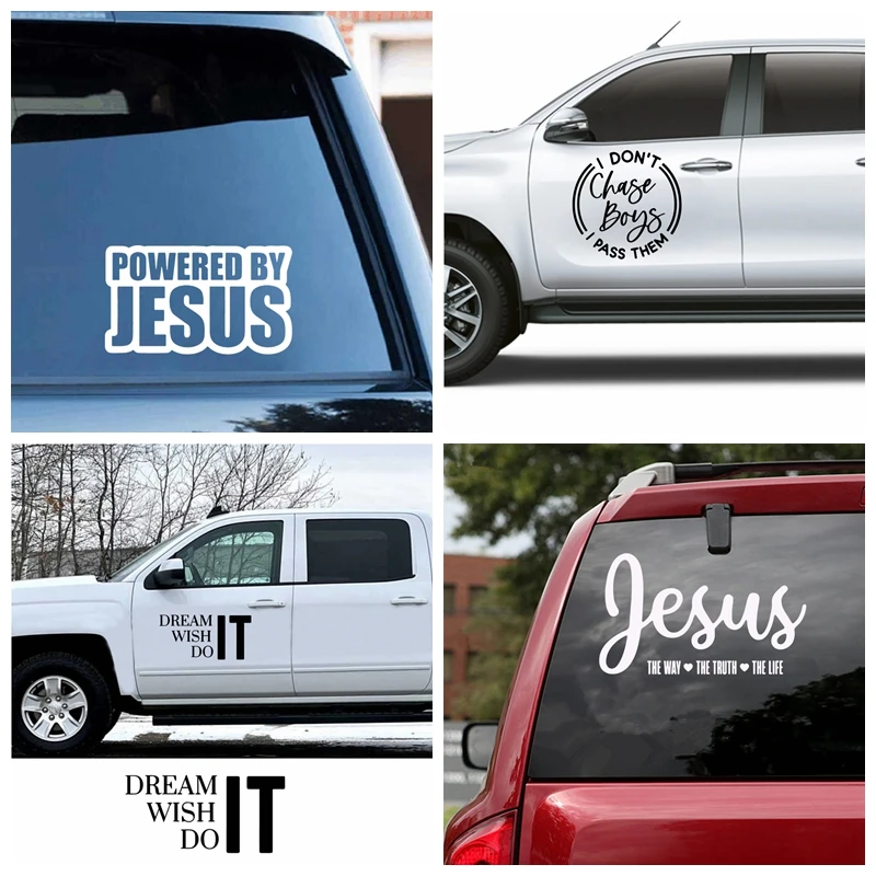 New-powered-by-jesus-Removable-Car-Sticker-Car-Window-Stickers-Bumper ...