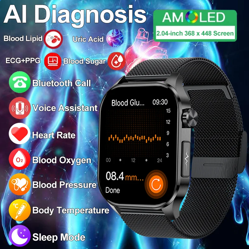 Smart-Watch-Health-para-homens-lip-dios-sangu-neos-cido-rico-glicose ...