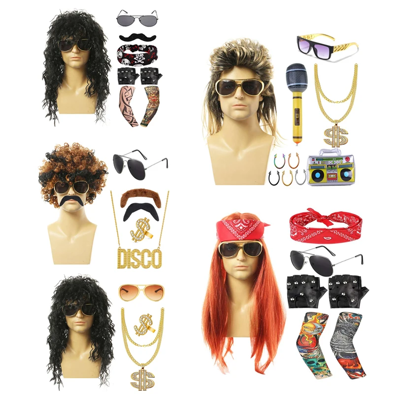 Peruca-Punk-Rock-Cosplay-para-homens-adere-os-de-desempenho-mascarada ...