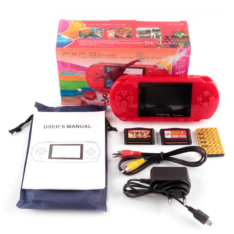 NEW-16-bit-Handheld-Game-Console-Portable-Video-Game-200-Games-Retro ...