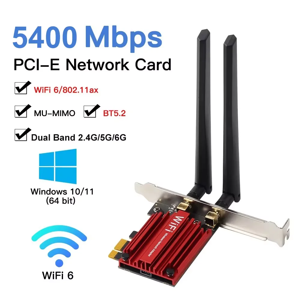 5400Mbps-WiFi-6E-PCIE-WiFi-Adapter-Wireless-Network-Card-Bluetooth-5-2 ...