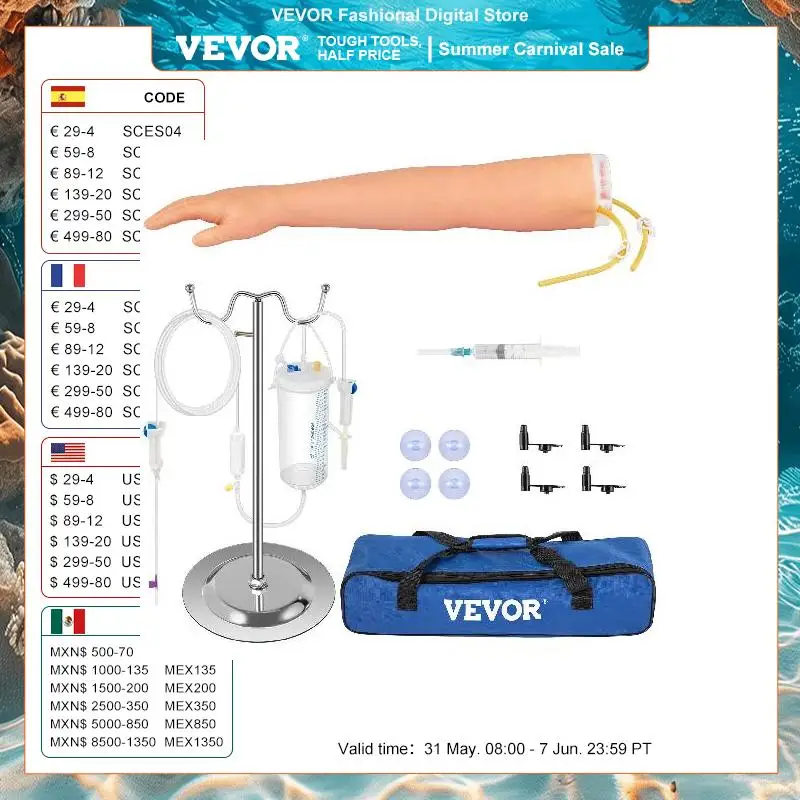 VEVOR-Phlebotomy-Practice-Kit-IV-Venipuncture-Intravenous-Training-High ...