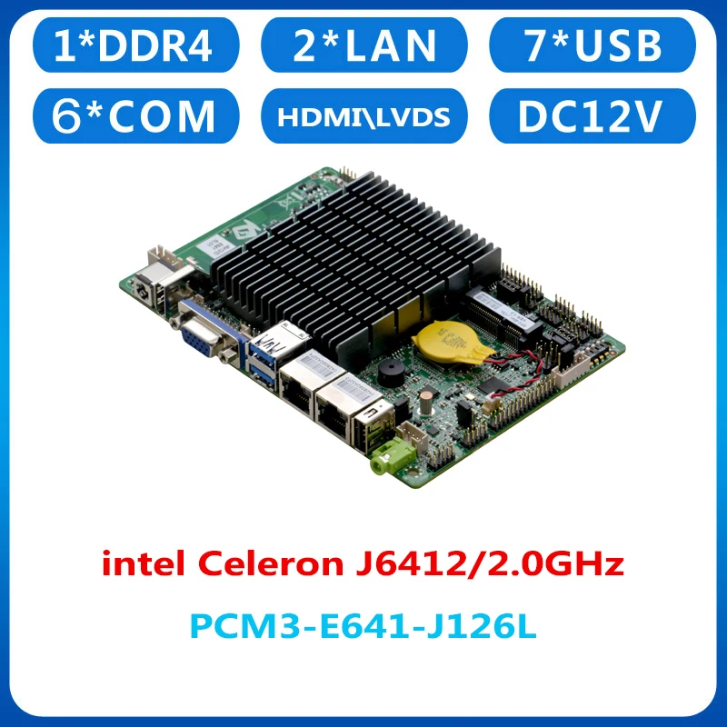 3.5 "SBC Intel Celeron J6412 Embedded Industrial Computer Single Board 24Bit LVDS EDP HDMI VGA