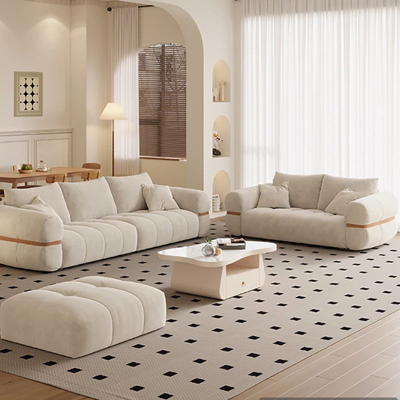 Modern Nuvem Sofá Mini Loveseat Designer Luxo Piso Branco Sofá de Canto ...