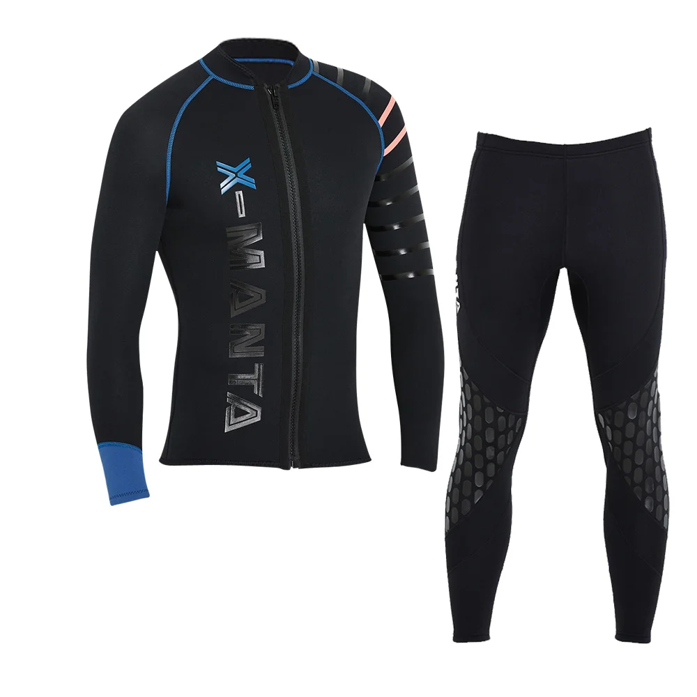 Dive&Sail men's 3mm diving wetsuit jackets pants long sleeve diving ...