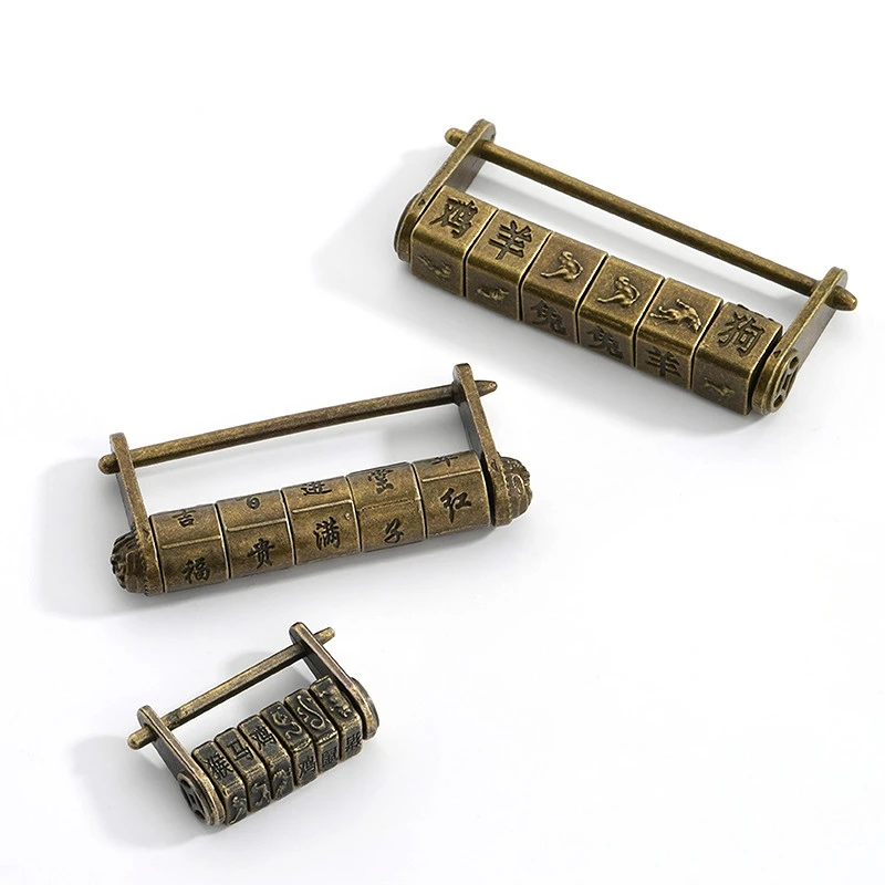 Zinc-Alloy-Lock-Antique-Text-Password-Lock-Head-Old-Fashioned-Small ...
