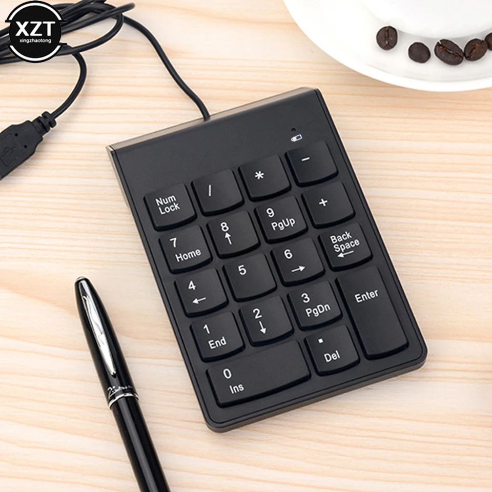 Usb Number Pad Mini USB Wired Numeric Keypad Numpad 18 Keys Digital ...