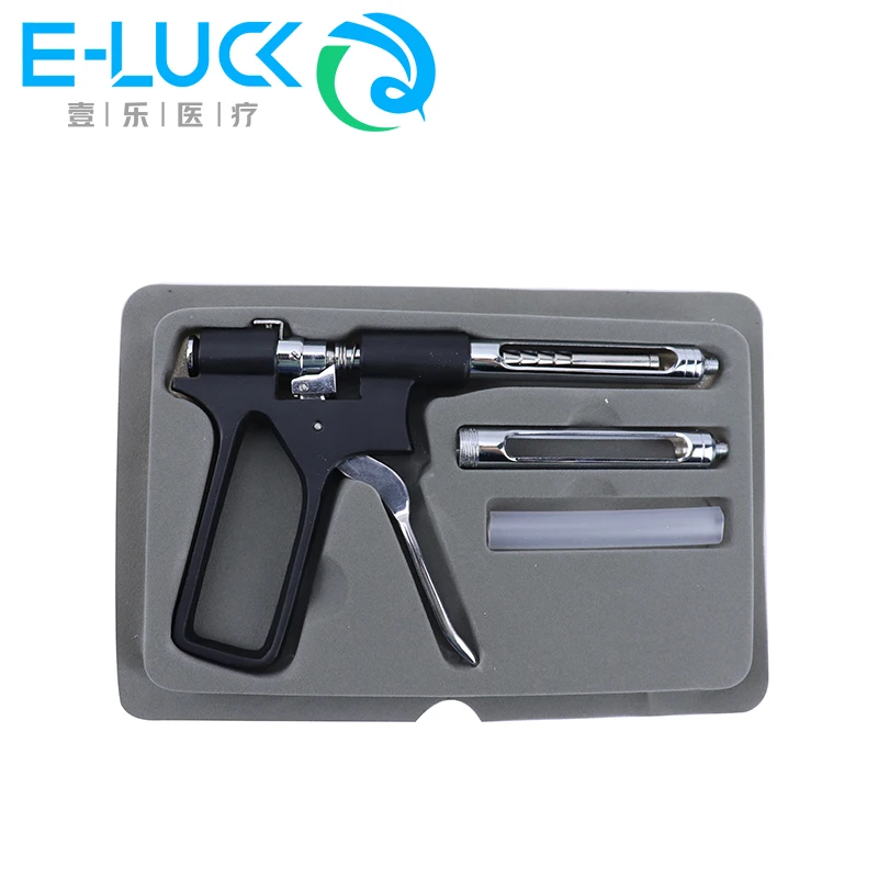 1set Dental Gun Syringe Stainless Steel Quantitative Press Type Syringe ...