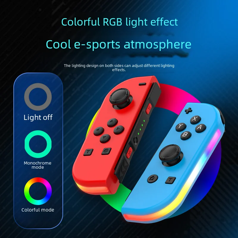 Joycon-Switch-Gamepad-Left-Right-Controller-Colorful-Rgb-Light-Wake-Up ...