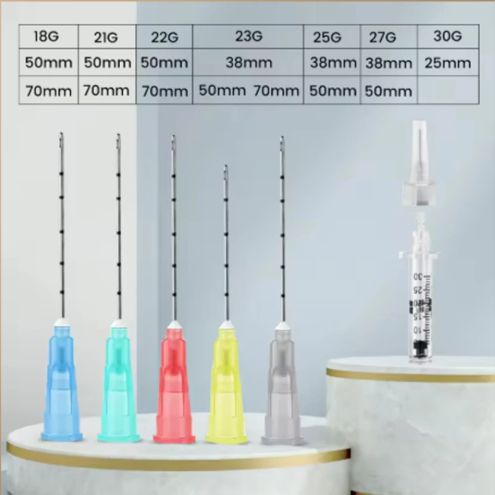 Microcannula Sterile Medical Fine Needle 18G 22G 25G 38mm 50mm 70mm ...