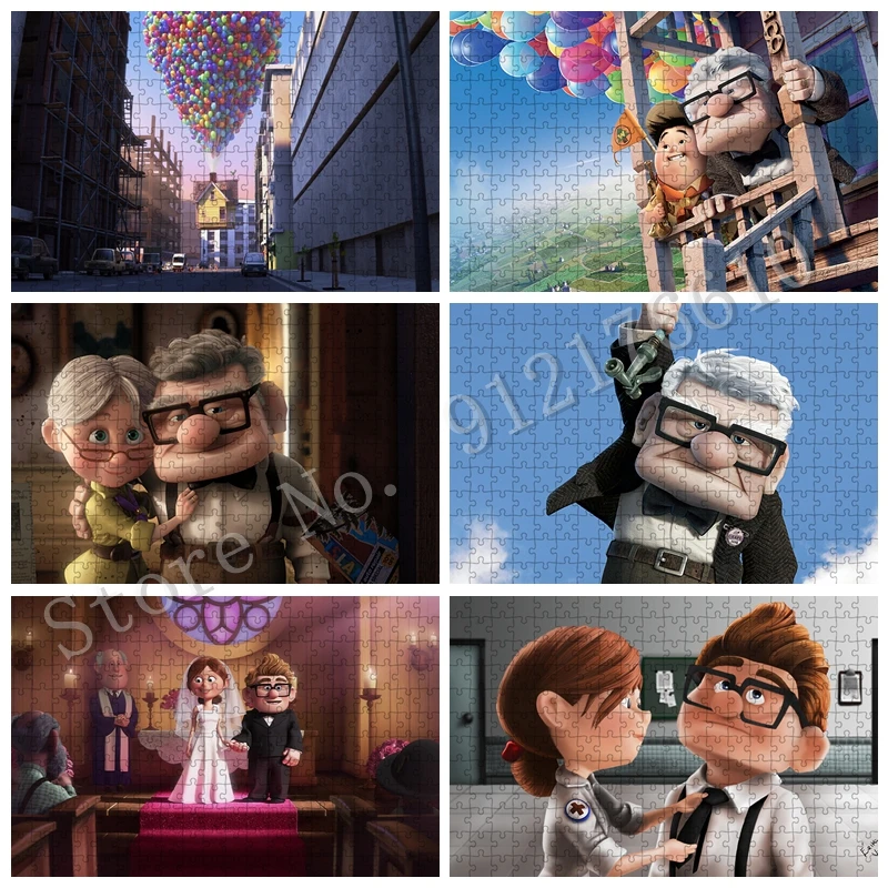 Up-Flying-House-Balloon-Disney-Movies-Jigsaw-Puzzle-Cartoon-300-500 ...