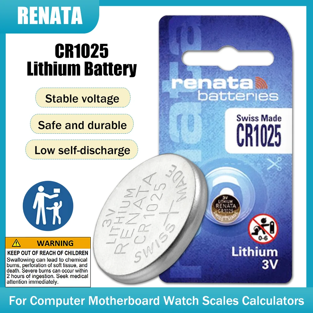 1 pçs nova marca original renata cr1025 kl1025 dl1025 3v botão de lítio ...