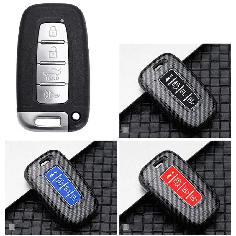 4 Buttons Carbon Fiber Smart key Case For KIA Forte Sportage K2 K5 For ...