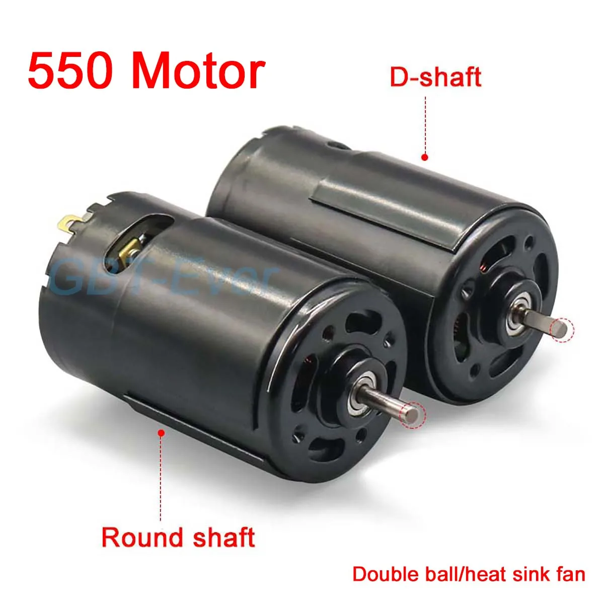 1Pcs Black 550 Motor DC 7.4V 10400RPM/13200RPM Ball Bearing High Speed ...