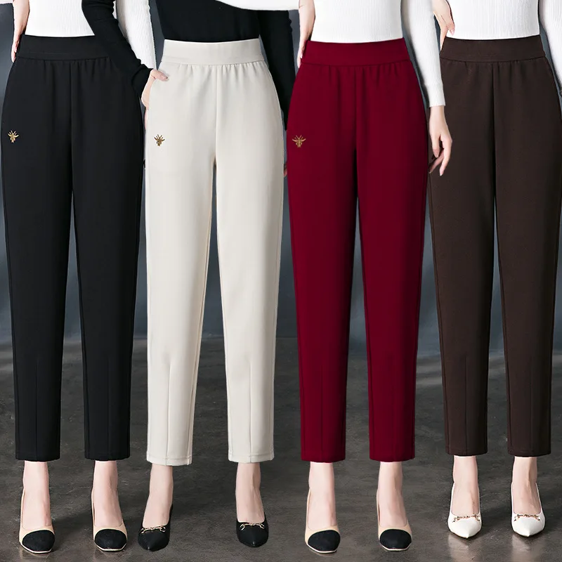 Fr Hling Herbst Frauen Harlan Hosen Neue Mode Elastische Hohe Taille