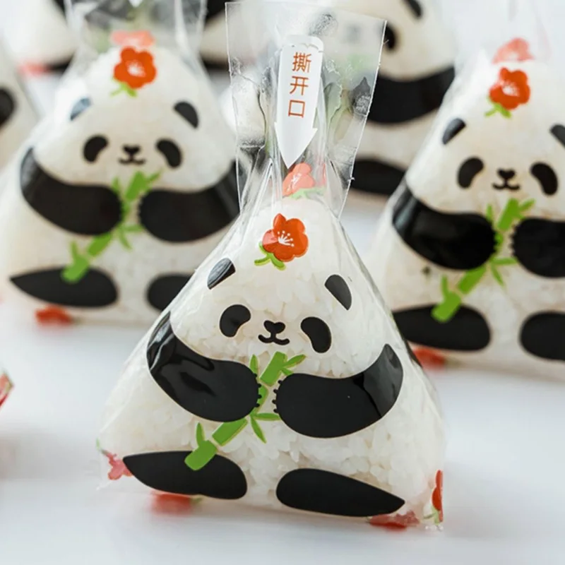 100pcs-Cartoon-Panda-Rice-Ball-Packing-Bag-Seaweed-Sushi-Food-Wrapper ...