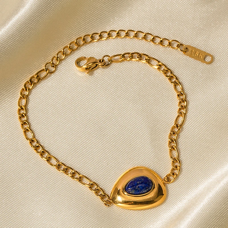 PRISCA-Luxury-Stainless-Steel-Gold-Bracelets-Triangle-Pendant-18k-Gold ...