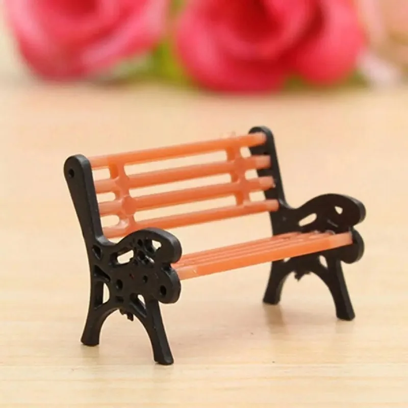 80% HOT SALE Mini Garden Ornament Miniature Park Bench Craft DIY House ...