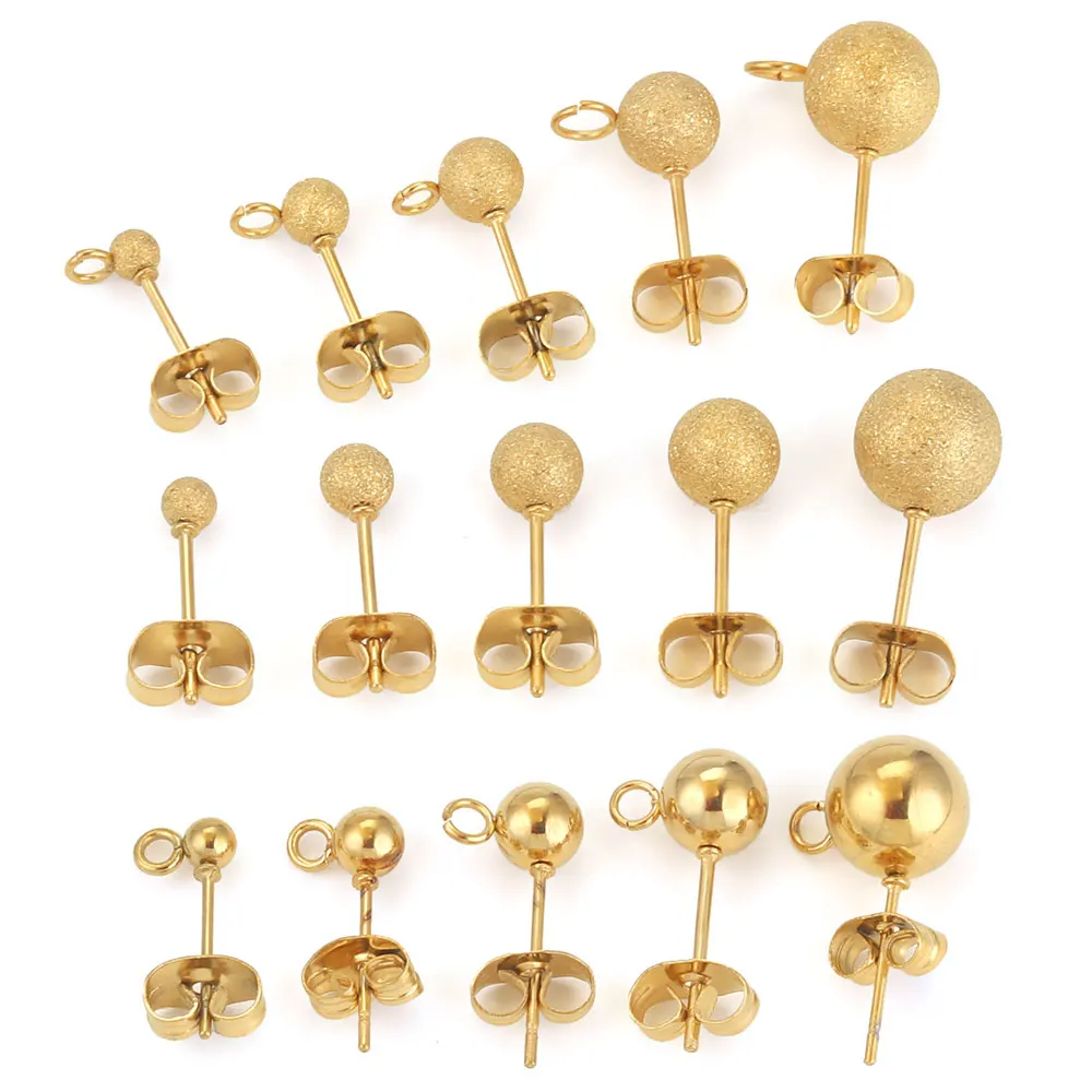 20pcs-3-4-5-6-8mm-Stainless-Steel-Round-Ball-Earring-Post-Stud-with ...