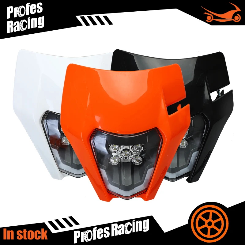 Motorcycle12V LED Headlight Fairing E8 Emark Headlamp for KTM SX SX-F EXC XC-W XC-F WR DRZ KX YZ ...