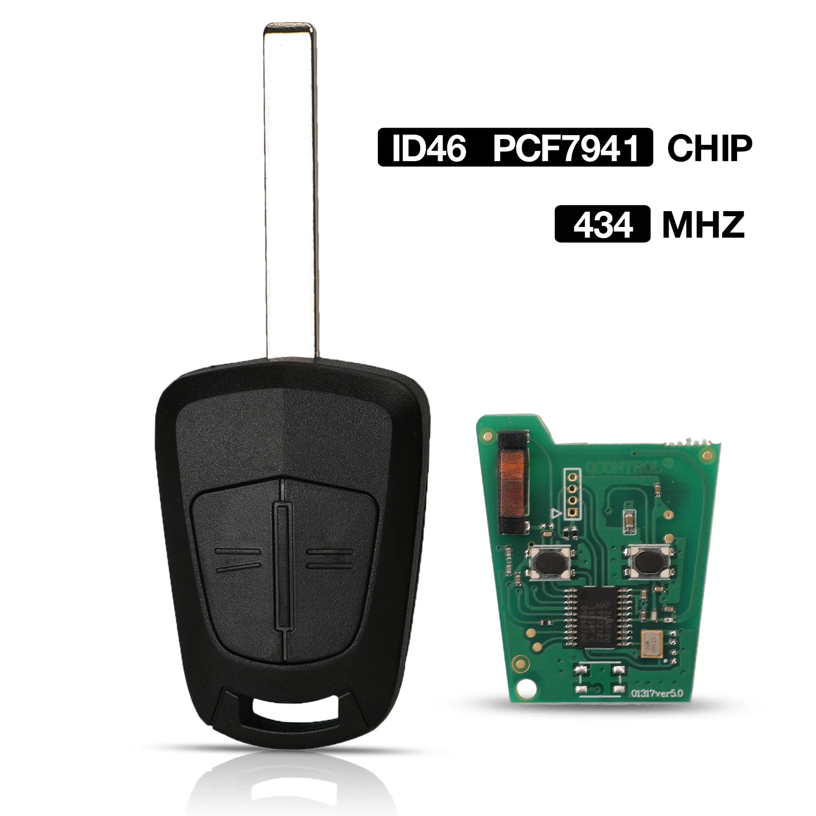 jingyuqin 433MHz PCF7941 Remote Car Key For Opel/Vauxhall Corsa D 07 12 Meriva B 10 13 Astra H ...