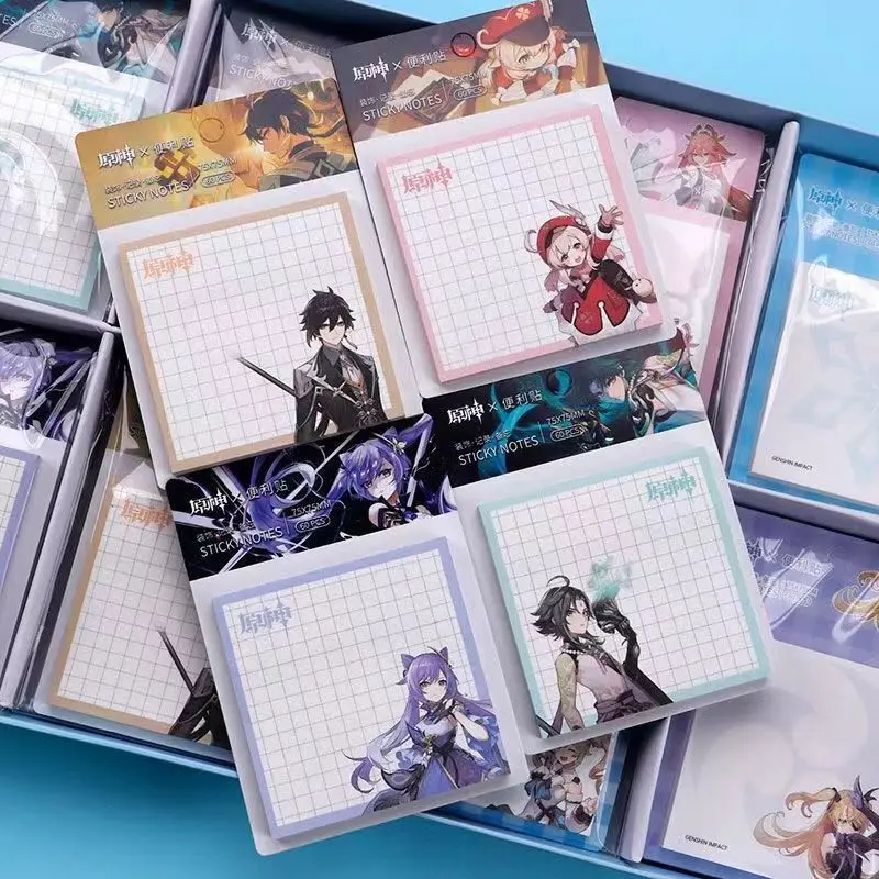 60-Sheets-Pack-Genshin-Impact-Memo-Pad-Sticky-Notes-Pad-Decorative ...