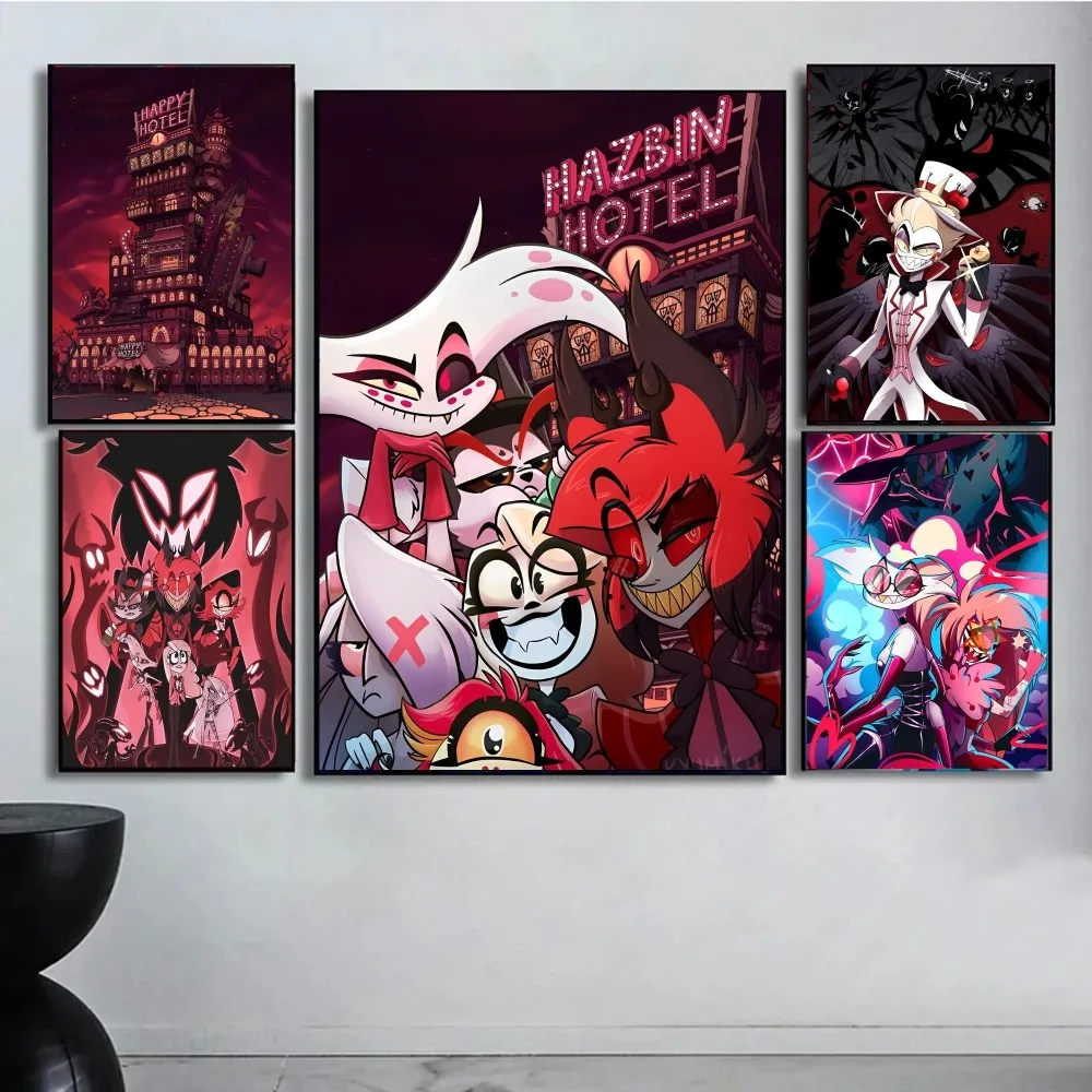 H-Hazbin-Cartoon-Hotel-Poster-Classic-Vintage-Posters-HD-Quality-Wall ...
