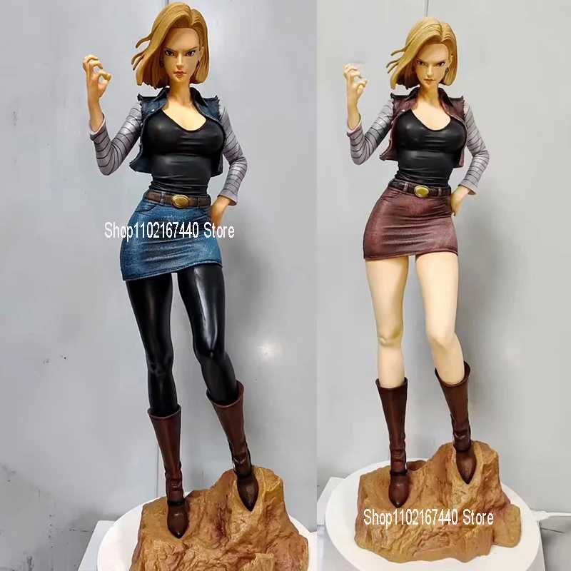 44CM Anime Dragon Ball Z Figure Android 18 Figures Lazuli Android 18 ...