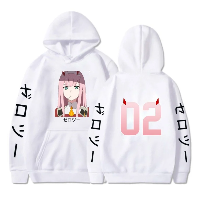 Anime Darling In The Franxx Zero Two Funny Graphic Printed Hooded Men ...