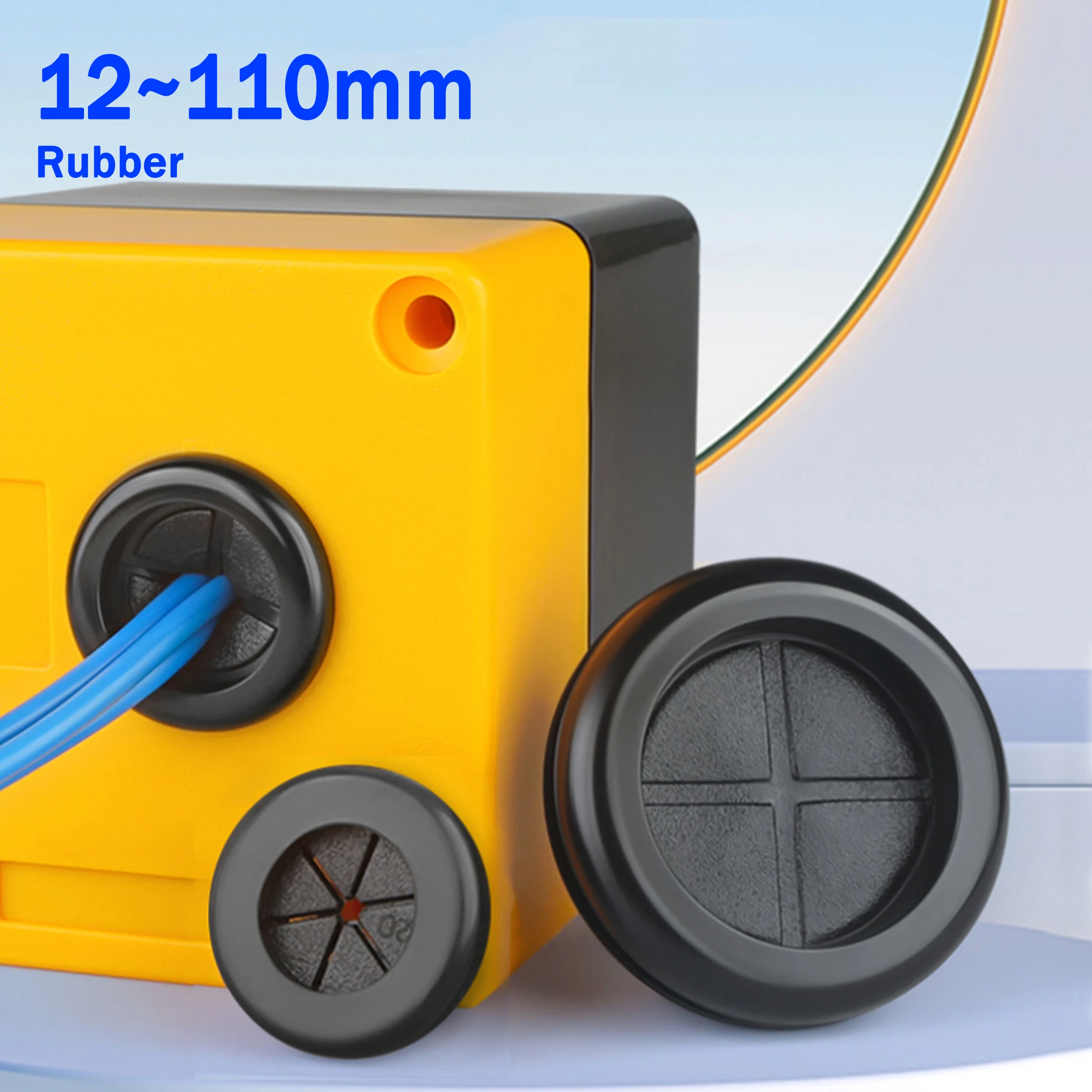 Black/White Round Grommet Protective Coil Double-sided Rubber Firewall ...