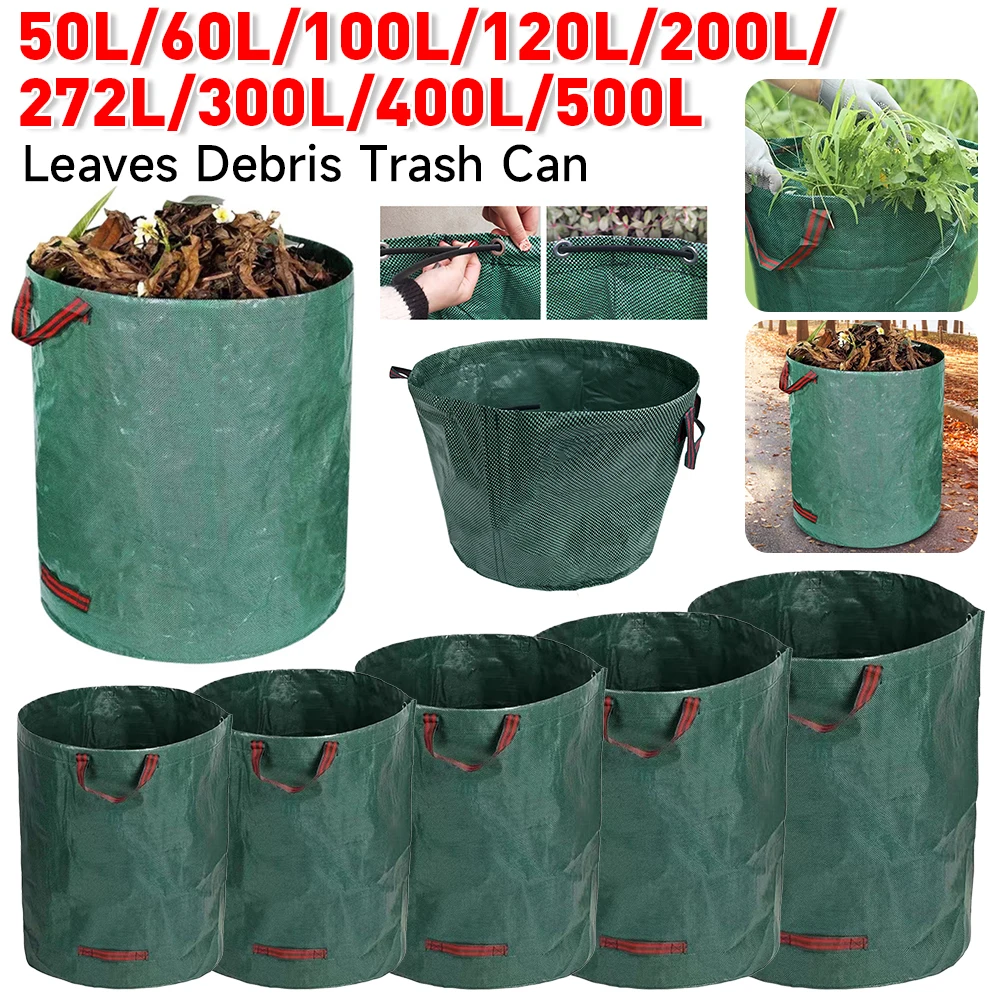 50-500L-Foldable-Garden-Waste-Bag-Large-Capacity-Leaf-Sack-Light ...