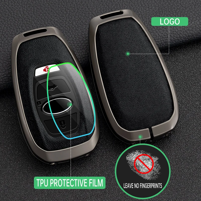 Zinc-alloy-car-Smart-Key-Case-Cover-Shell-For-Subaru-BRZ-Forester ...