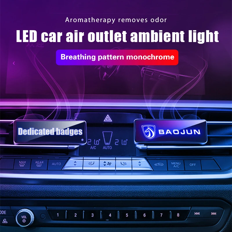 Led Car Air Outlet Ambient Light Air Conditioning Vent Decoration Neon ...