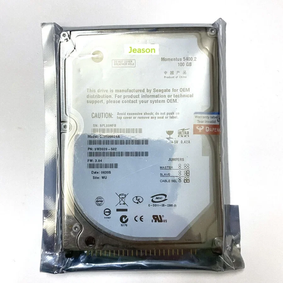 NEW 100GB ST9100824A PATA 2.5" 100 GB IDE 5400RPM Internal Laptop Hard ...