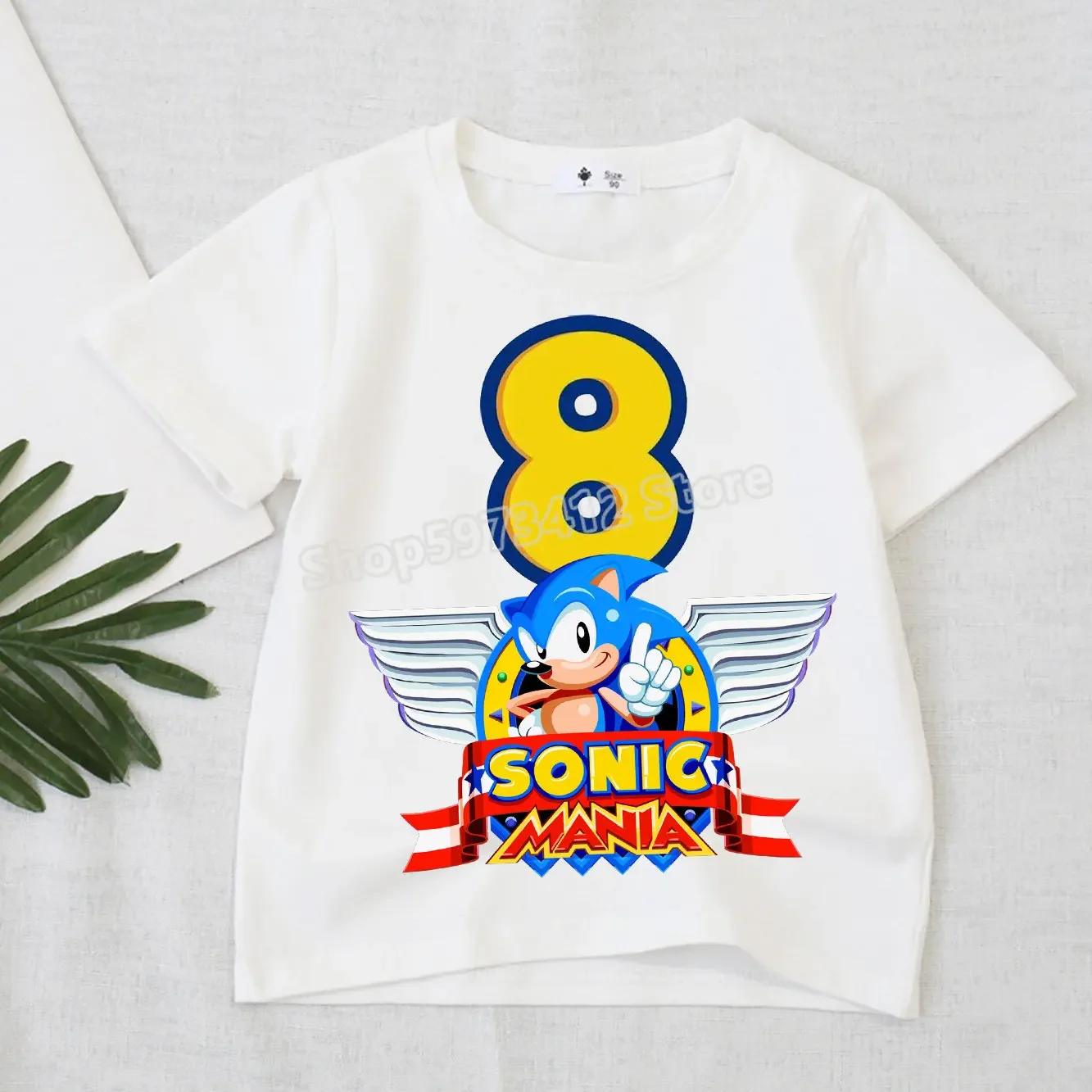 Camiseta de Sonics, ropa para niños, camiseta de cuello redondo con el ...