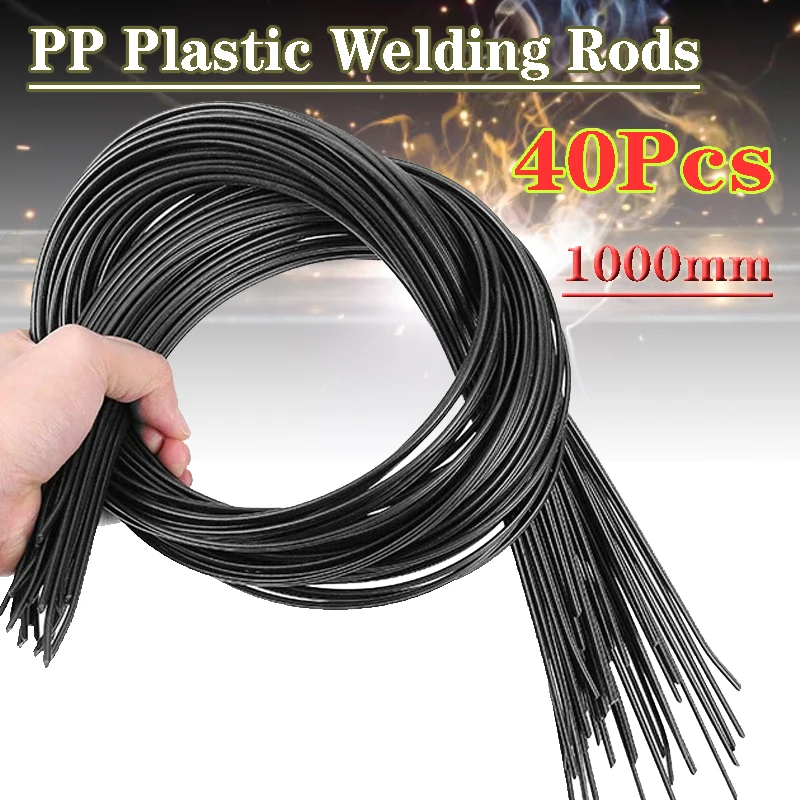 40pcs Black Pp Plastic Welding Rods For Plastic Weldeing Gun/hot Air ...