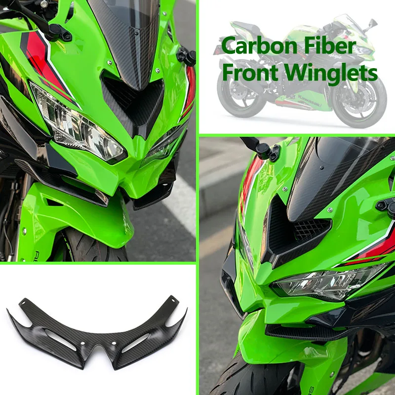 Carbon Fiber Motorcycle Front Fairing Winglets Aerodynamic Wing Shell ...