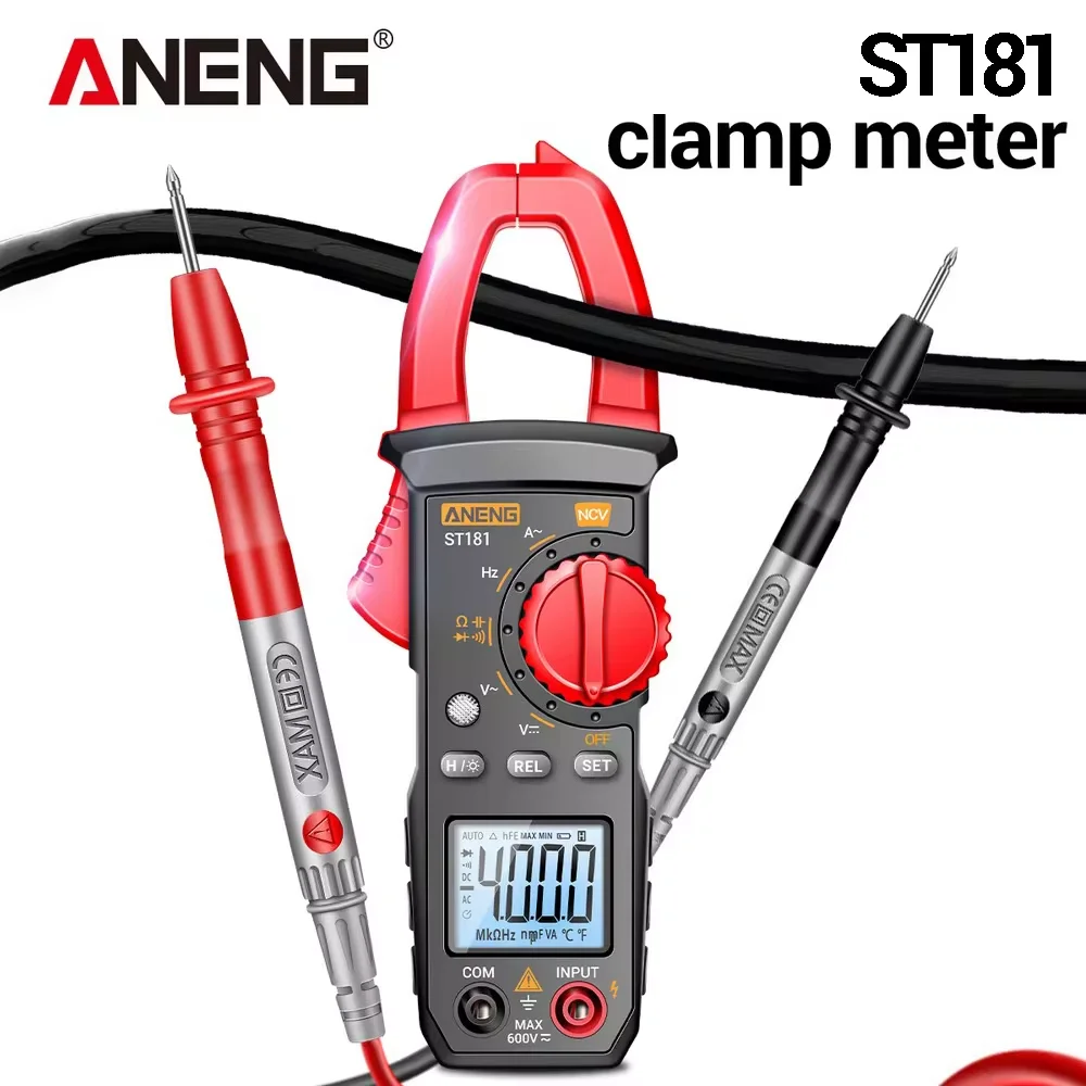 ANENG-ST181-Digital-Clamp-Meter-4000-Counts-Multimeter-DC-AC-Current ...
