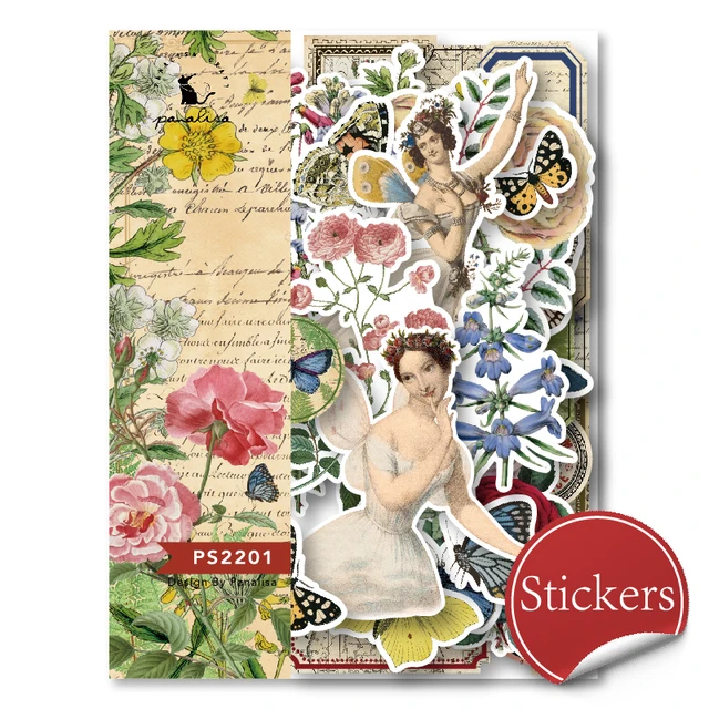 Panalisacraft 24 sheets 6"X6" Vintage Fairy paper Scrapbook patterned ...