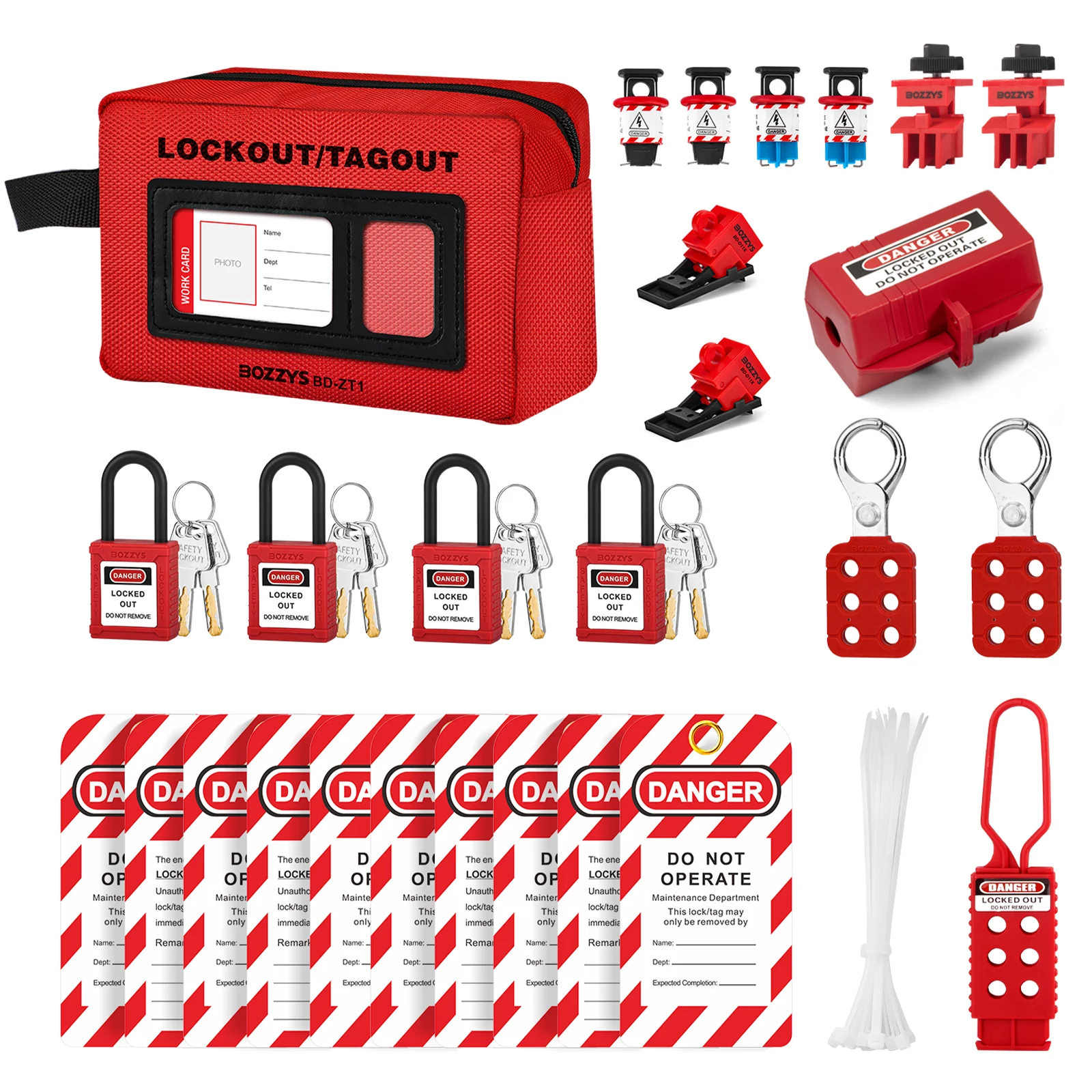 Personal-Electrical-Lockout-Tagout-Kit-27-Pack-Set-Universal-Circuit ...