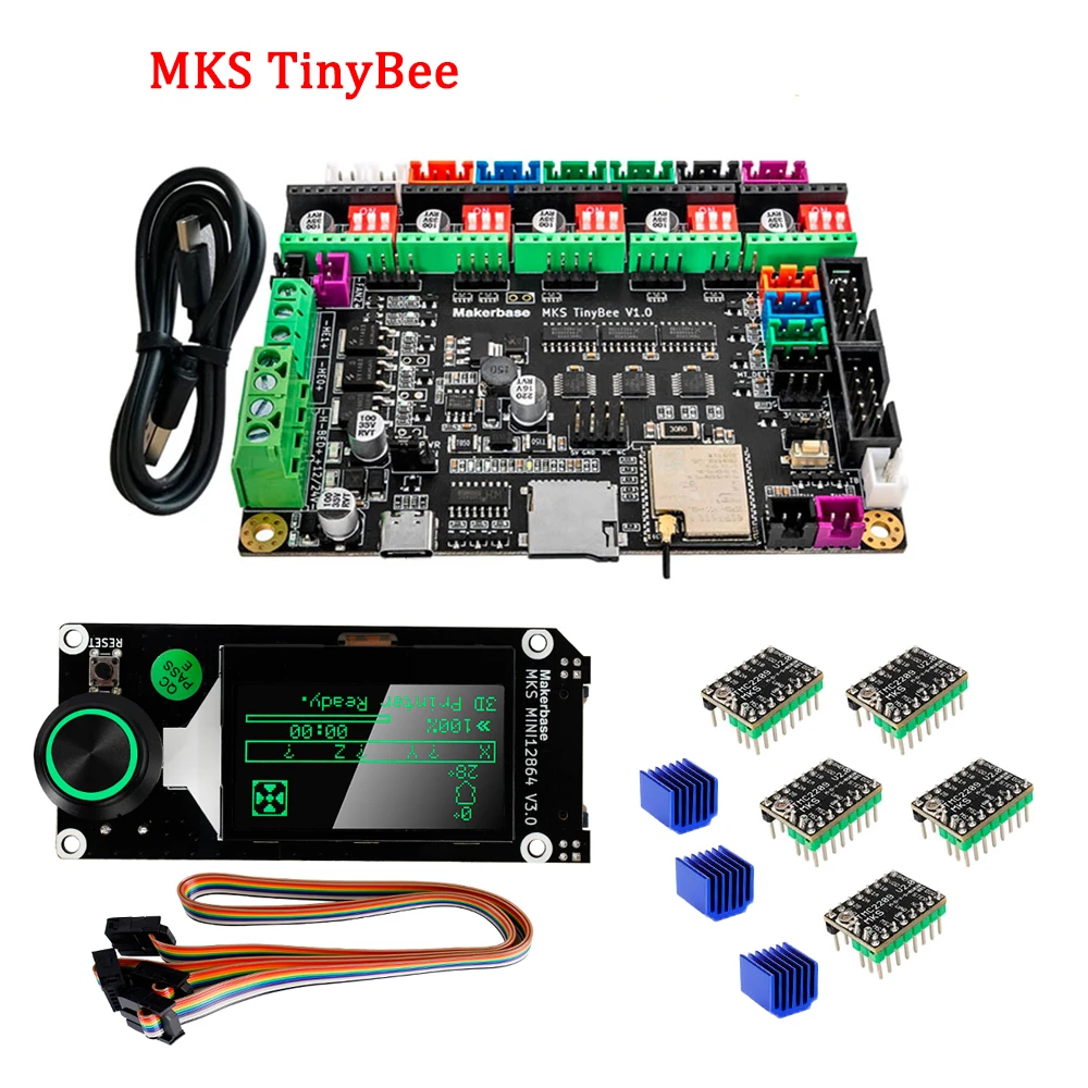 MKS TinyBee V1.0 3D Printer Motherboard ESP32 WIFI MCU 32bit TFT Screen wifi function WEB ...